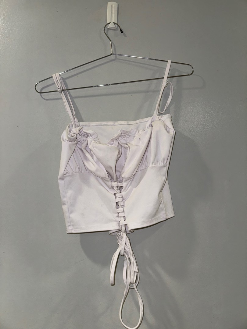 White String Top, Women's Fashion, Tops, Blouses on Carousell
