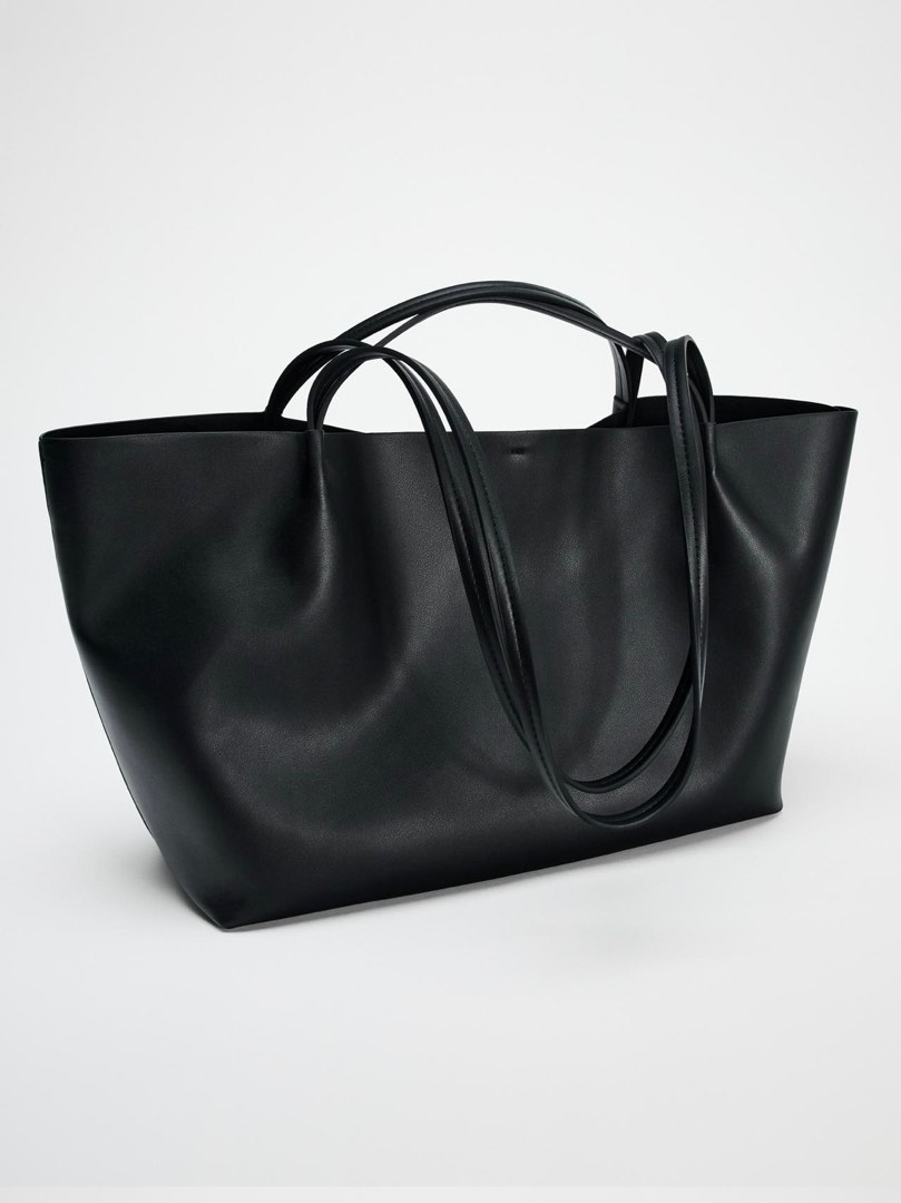 Zara 2 way Handle Large Tote Bag, Women's Fashion, Bags & Wallets, Tote ...