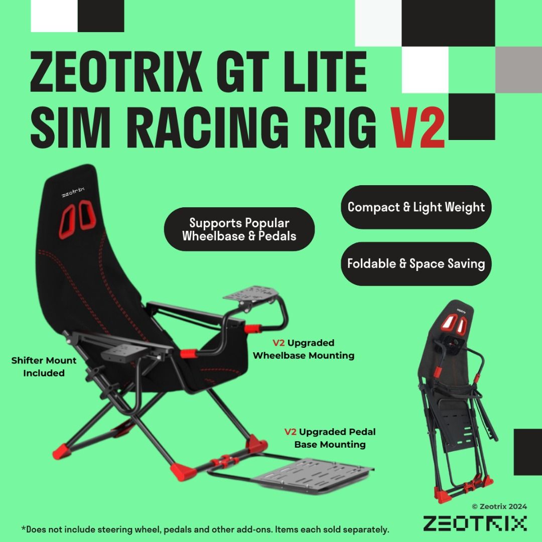 ZEOTRIX GT Lite V2 - Sim Racing Rig - Sim Racing Cockpit - Sim Racing ...