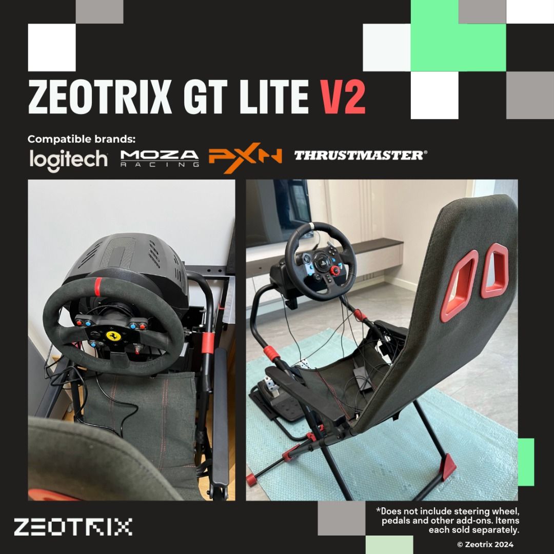 ZEOTRIX GT Lite V2 - Sim Racing Rig - Sim Racing Cockpit - Sim Racing ...