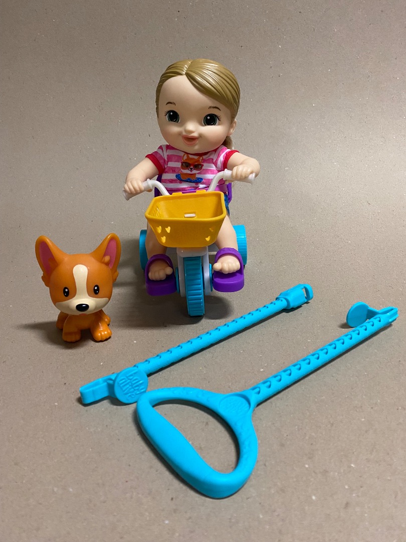 Baby Alive Doll push bike with dog & handle, Hobbies & Toys, Toys ...
