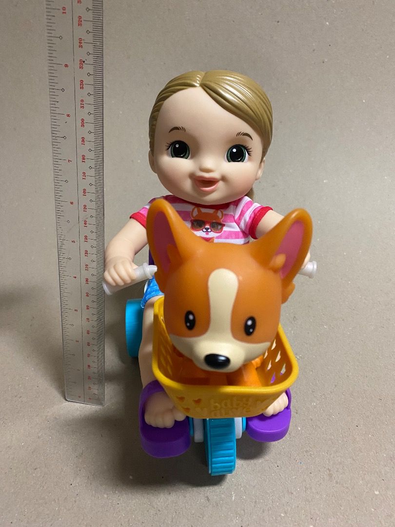 Baby Alive Doll push bike with dog & handle, Hobbies & Toys, Toys ...