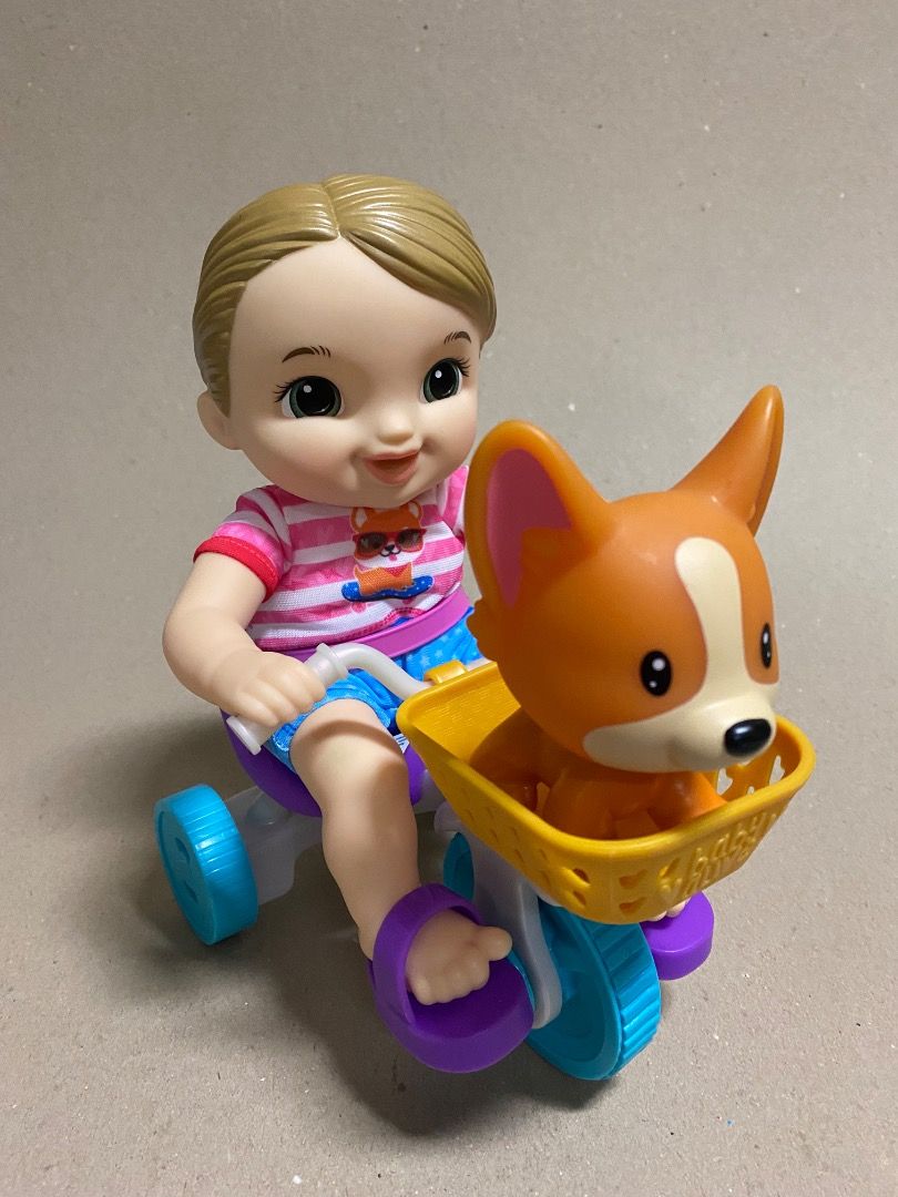 Baby Alive Doll push bike with dog & handle, Hobbies & Toys, Toys ...