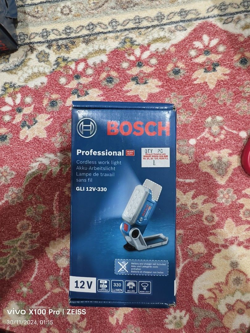 Bosch GLI 12V-330 Professional Cordless Light, Hobbies & Toys ...