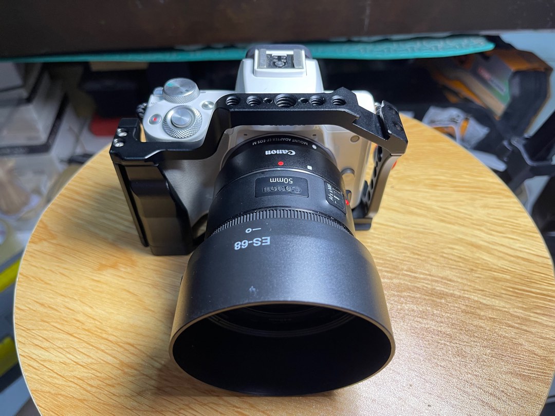 Canon M50 With Adapter And 50mm F1.8 STM, Photography, Cameras on Carousell