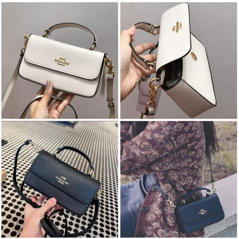 Coach CC882 Mini Josie Top Handle Crossbody Bag in Crossgrain Leather ...