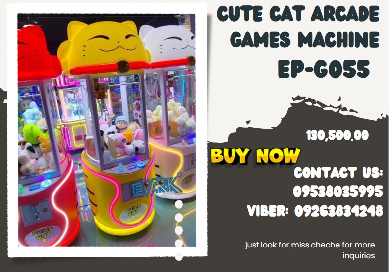 CUTE CAT ARCADE GAMES MACHINE EP-G055, Everything Else, Others on Carousell