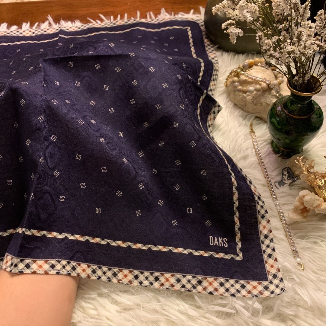 DAKS | 19 x 19in | Finest cotton | Jacquard woven | Daks monogram all ...
