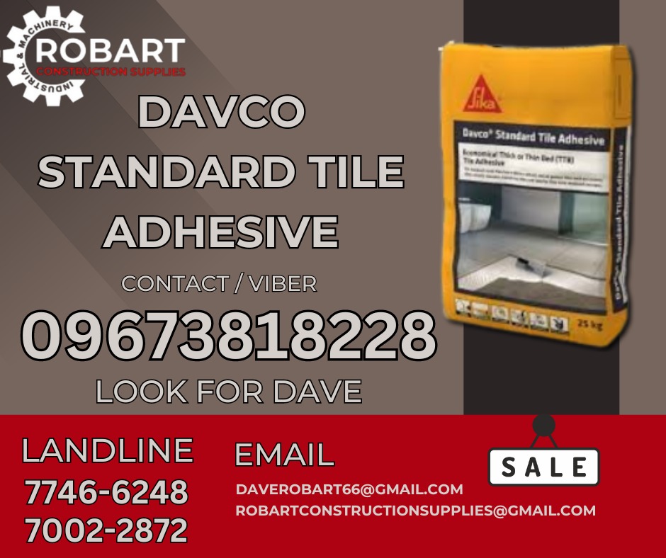 DAVCO STANDARD TILE ADHESIVE, Looking For on Carousell