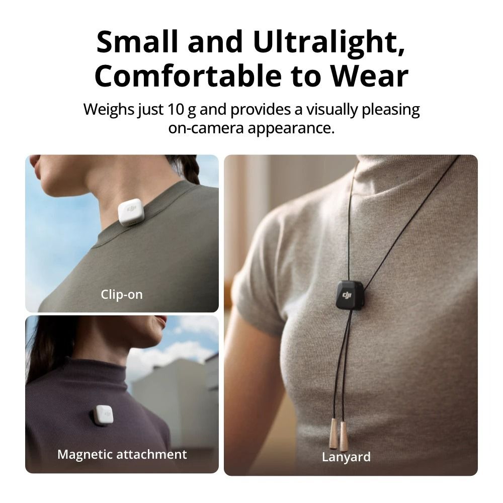 DJI Mic Mini Ultralight Discreet Microphone 11.5h Operating Time High ...