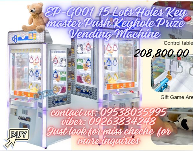 EP-G001 15 LOTS HOLES KEY MASTER PUSH KEYHOLE PRIZE VENDING MACHINE ...