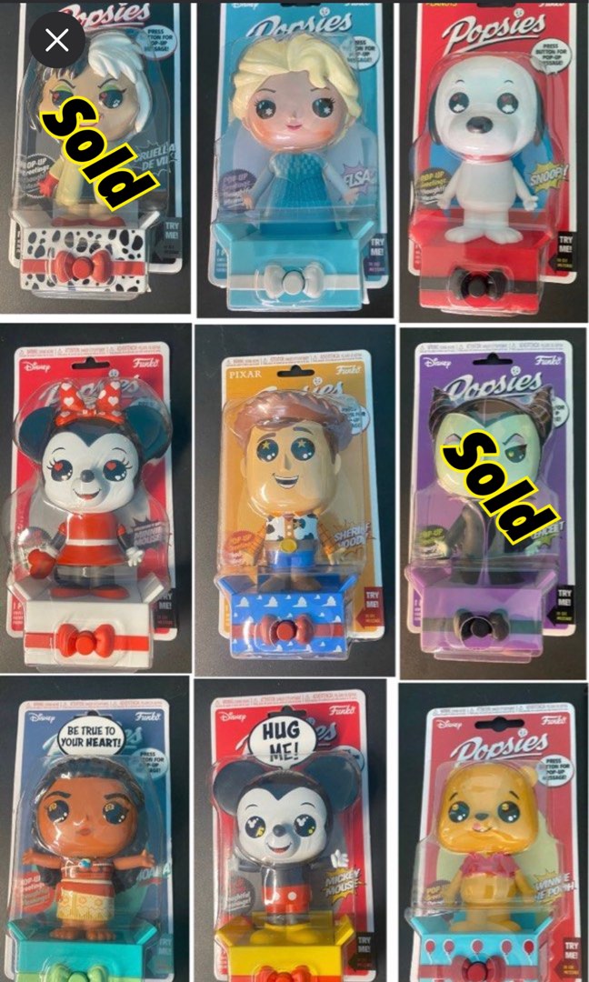 Funko Popsies Peanuts Snoopy Disney Elsa Moana Winnie the Pooh Mickey ...
