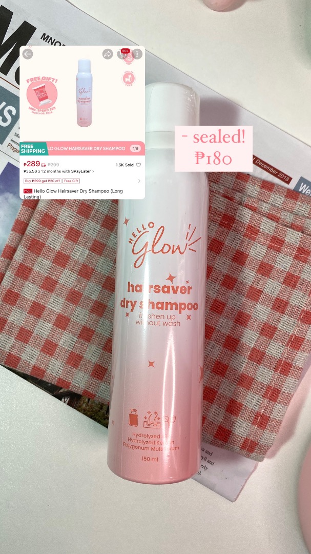 Hello Glow Dry Shampoo, Beauty & Personal Care, Hair on Carousell