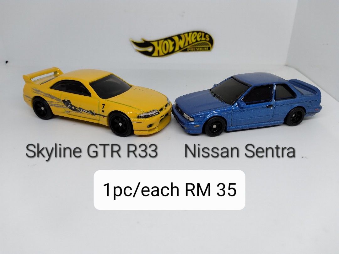 HOTWHEELS, HOT WHEELS PREMIUM - NISSAN SKYLINE GTR R33 RM35 n NISSAN ...