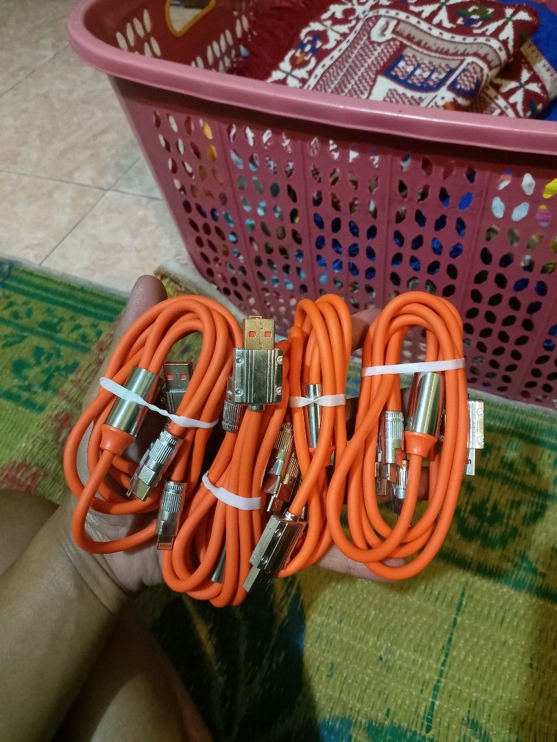 Kabel data original 3 in 1 fast charging 120 watt bisa buat charger 3 ...