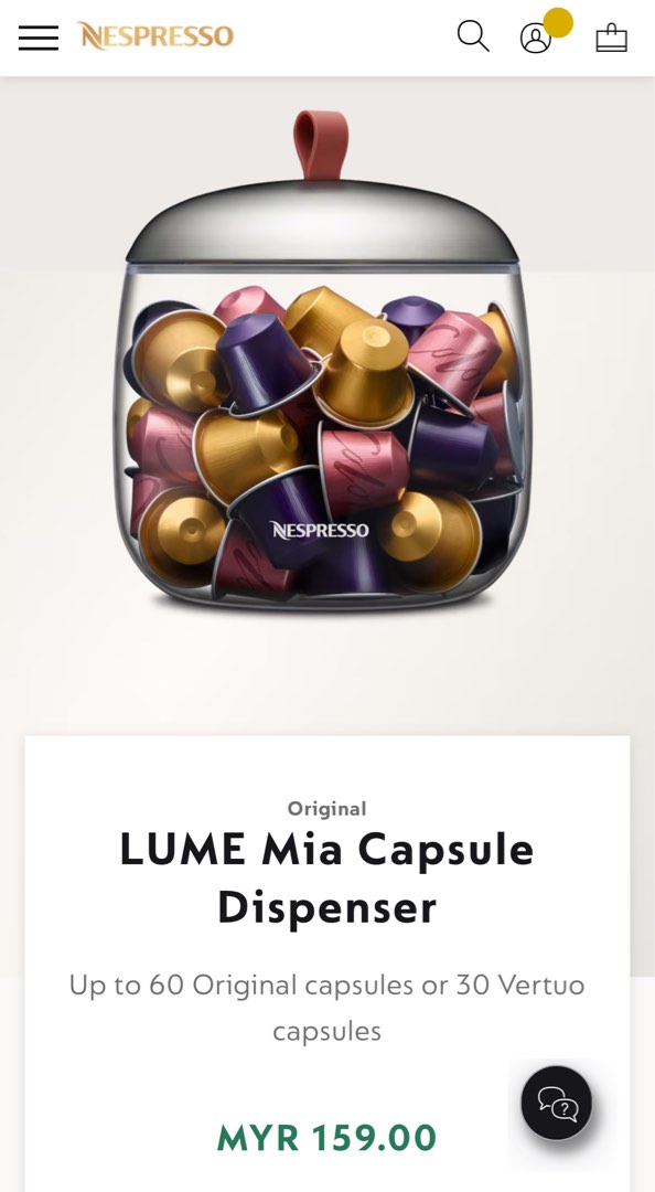 Lume Mia Capsule Dispenser (Glassware), Furniture & Home Living ...