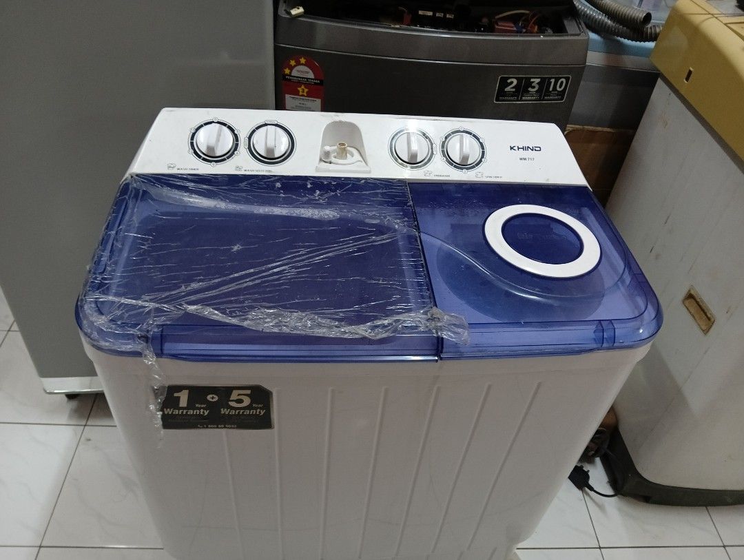 Mesin basuh khind 7kg washing machine, TV & Home Appliances, Washing ...