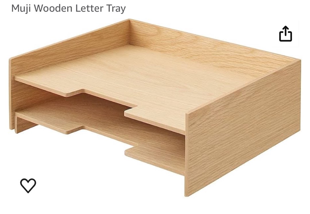 Muji wooden letter tray, Furniture & Home Living, Home Improvement ...