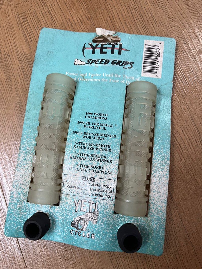 New Old Stock YETI USA X-Ray Clear Retro Mtb Grip Mtb ATB Mountain Bike ...