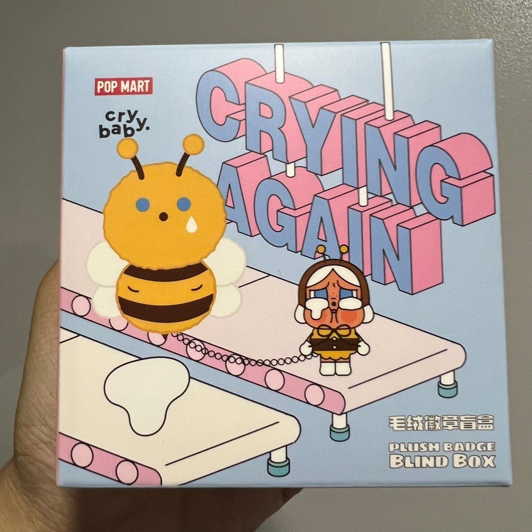 POPMART CRYBABY Crying Again Series Plush badge, Hobbies & Toys, Toys ...