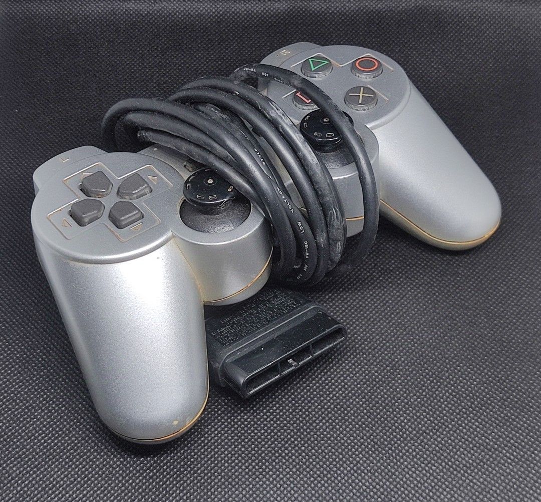 PS2 Original Silver Controller, Video Gaming, Gaming Accessories ...
