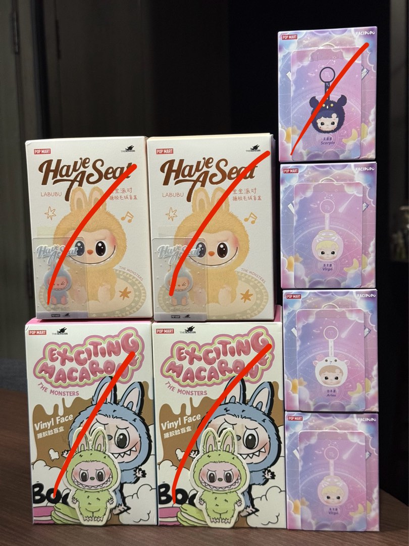 [Retail Price] POP MART Labubu V1 Macaron V2 Have a Seat Hacipupu ...