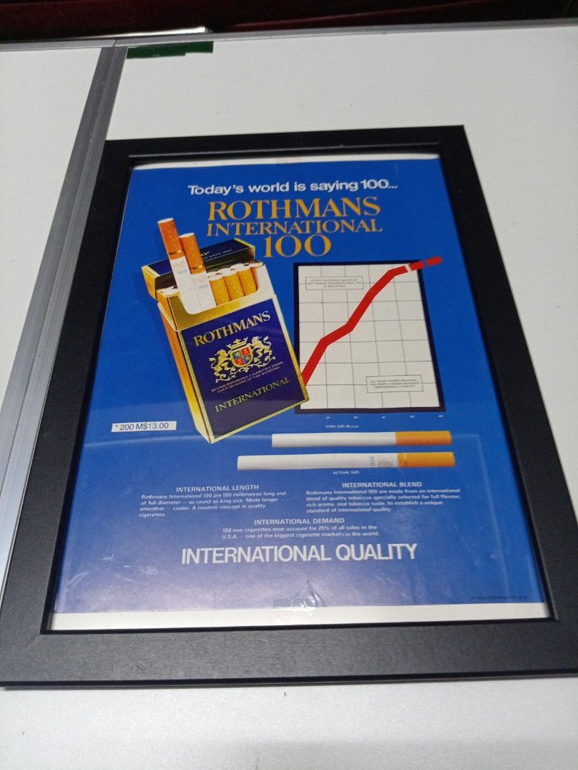 Rothmans Poster, Hobbies & Toys, Collectibles & Memorabilia, Vintage ...