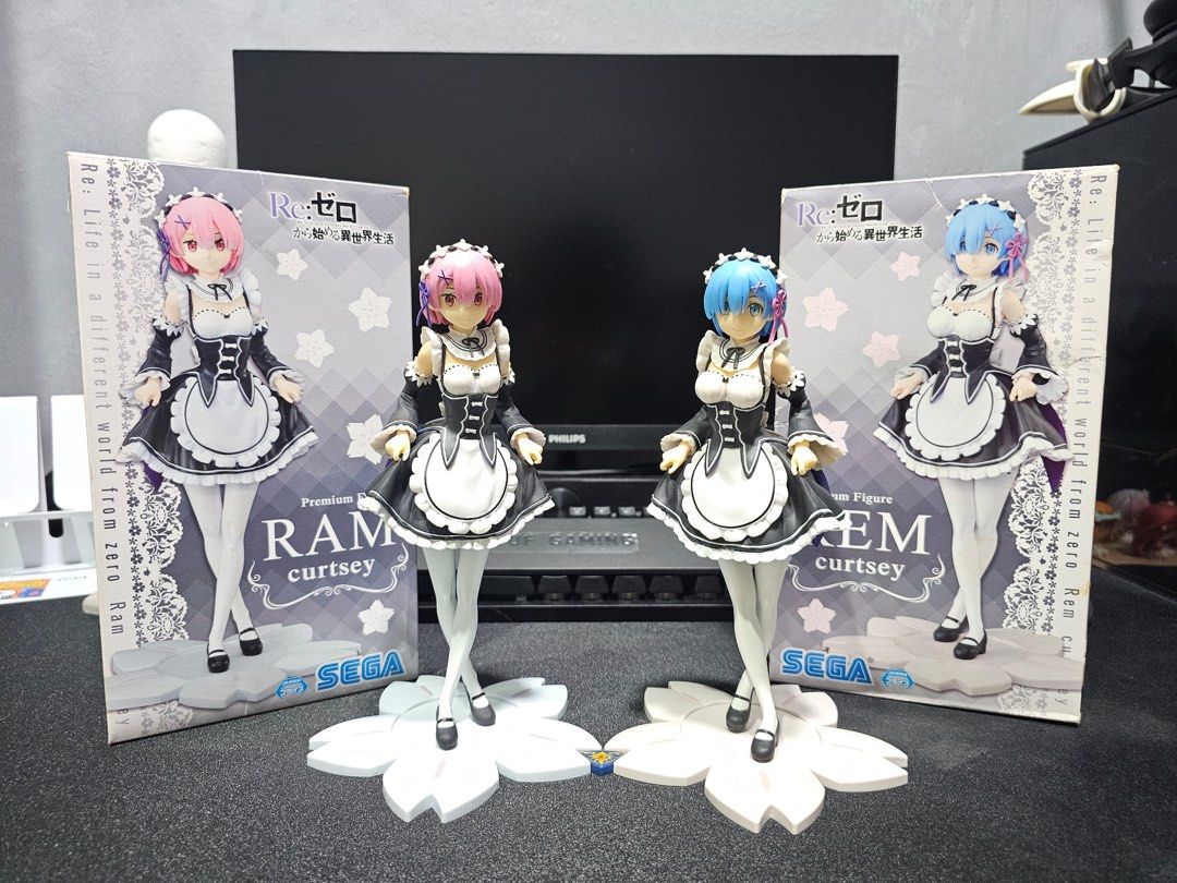 SEGA Ram & Rem Curtsey Premium Figure (SET), Hobbies & Toys, Toys ...