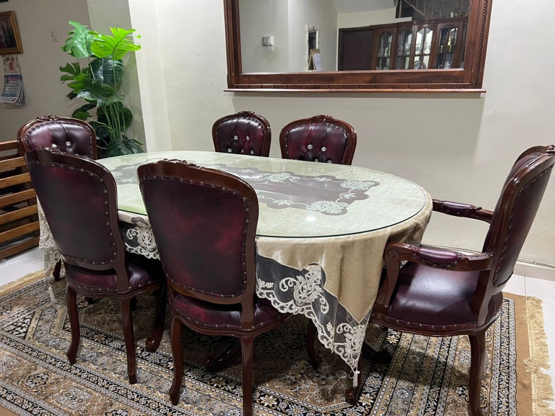 Set perabot meja makan dan set meja kopi original jati untuk dilepaskan ...
