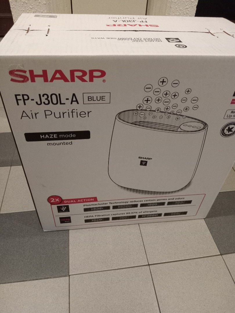 SHARP PLASMACLUSTER ION AIR PURIFIER FPJ30LA, TV & Home Appliances, Air ...