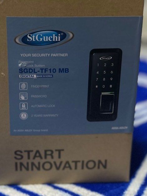 StGuchi- Fingerprint Door Lock System (SGDL-TF10 MB), Furniture & Home Living, Security & Locks ...
