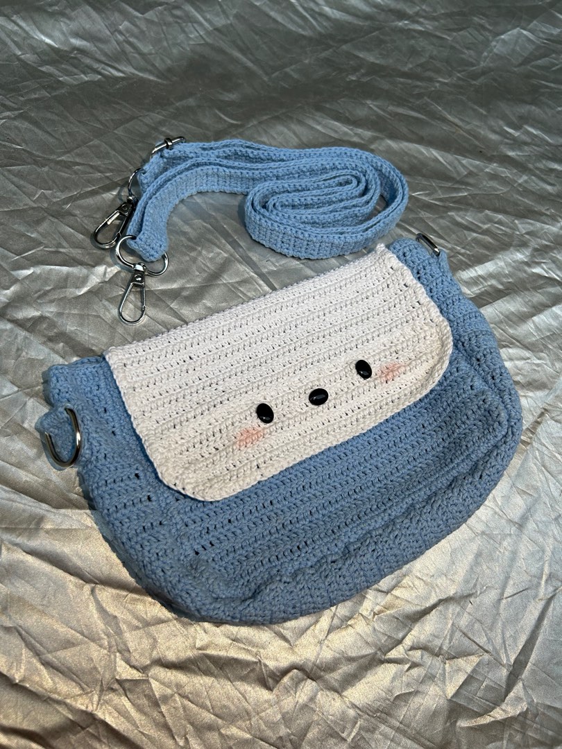 Tas Crochet Rajutan Pochacco Sling Bag, Fesyen Wanita, Tas & Dompet di ...