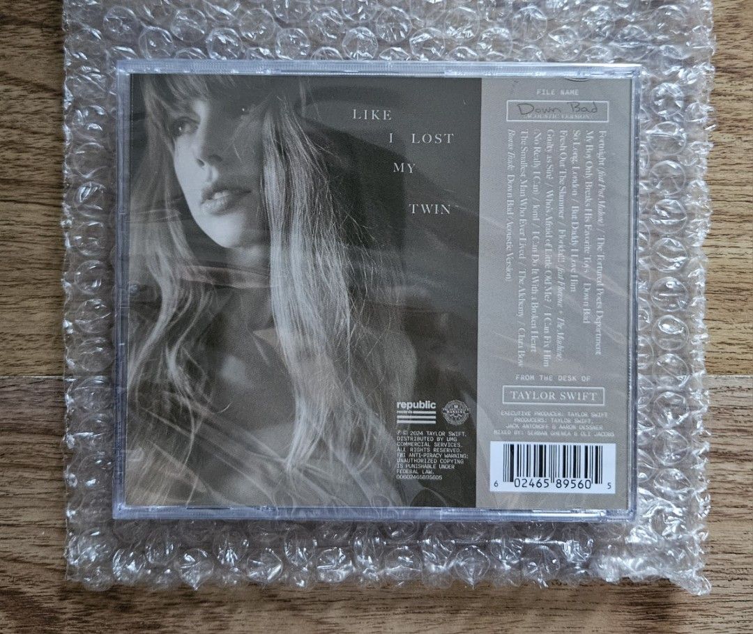 Taylor Swift - TTPD The Tortured Poets Department CD (with Down Bad ...