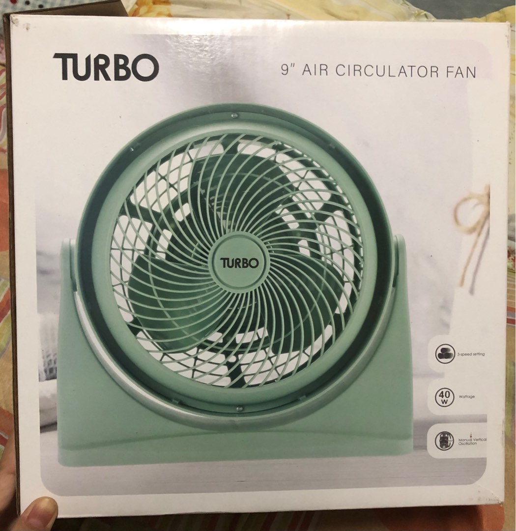 TURBO 9" Air circulator fan, Furniture & Home Living, Lighting & Fans ...