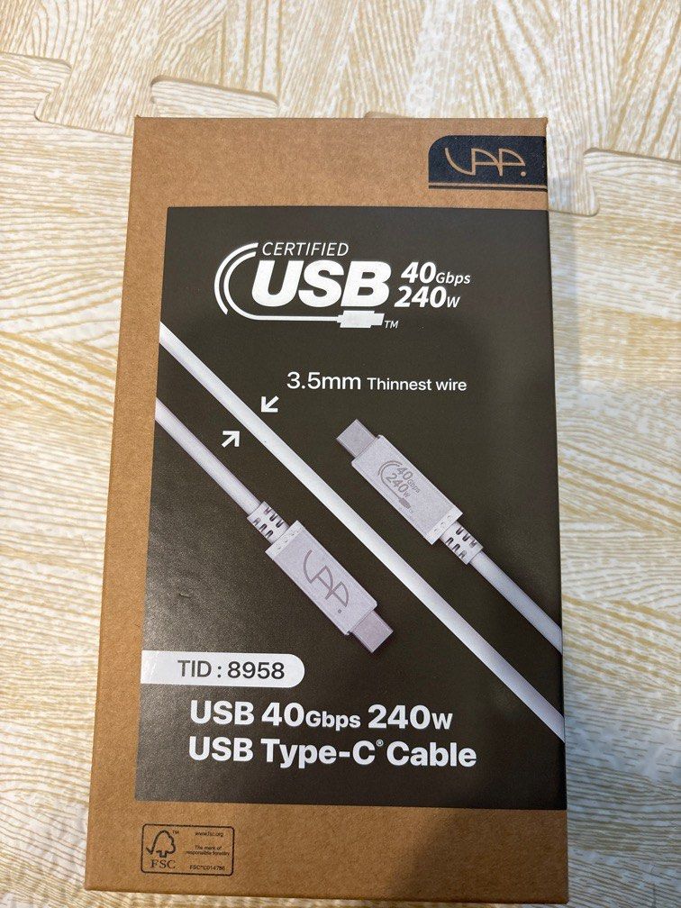 USB 40Gbps 240W, 手機及配件, 電子周邊配件及產品, 充電器及電線在旋轉拍賣