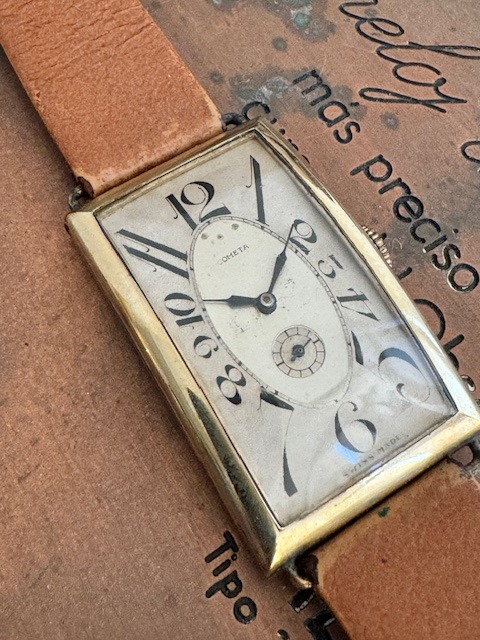 Vintage Banana Cometa Art Deco Exploding numbers Art deco 53mm watch ...