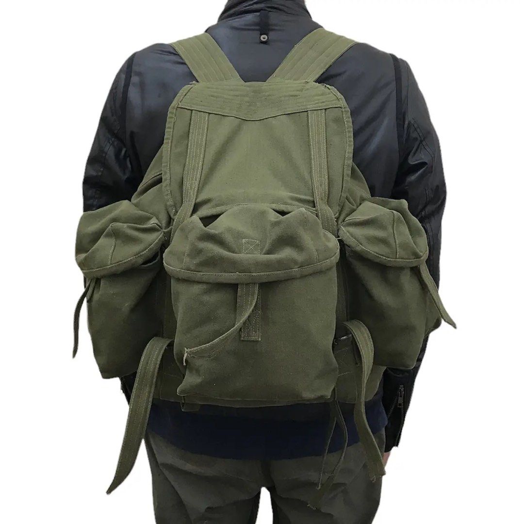 Vintage Military WWII Vietnam M14 Haversack Green Canvas Tactical Field ...