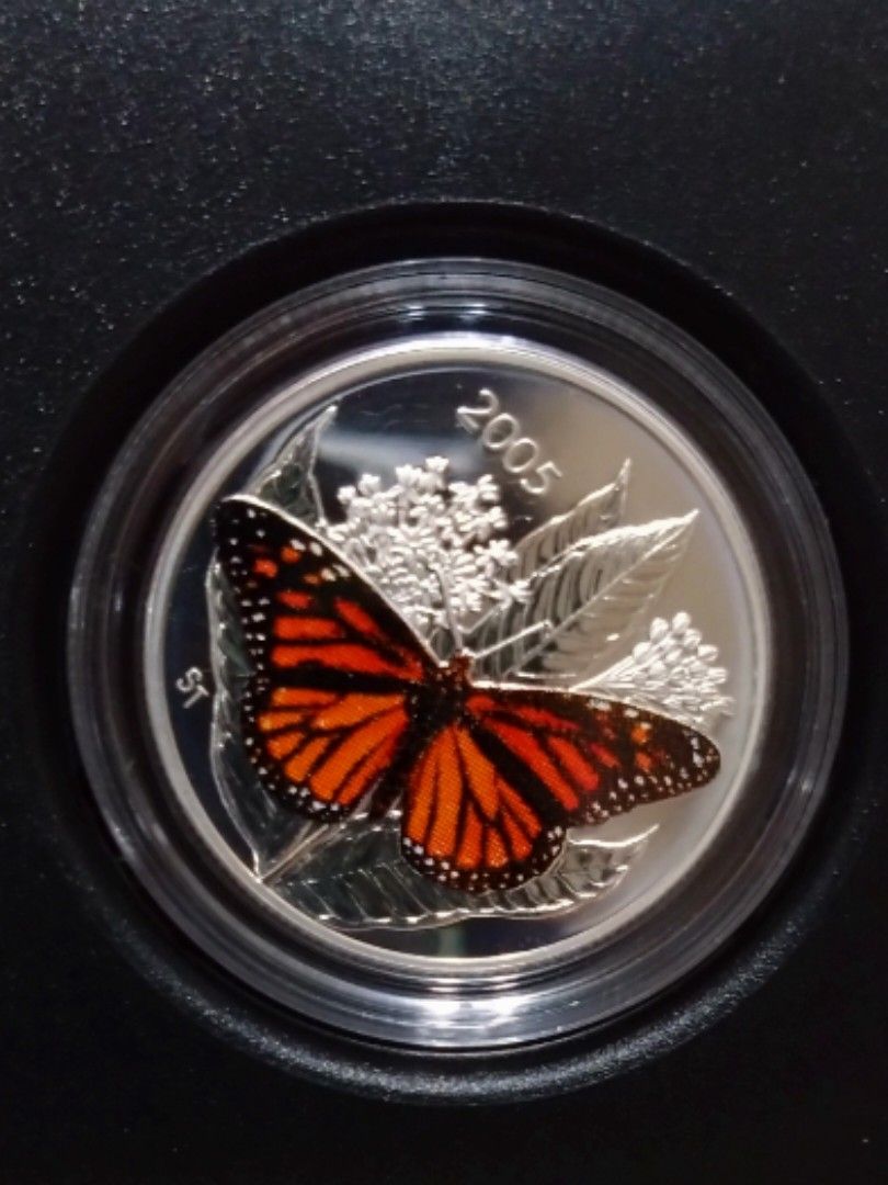 2005 Canada Silver Proof Coin With COA (Butterfly Collection – Monarch ...