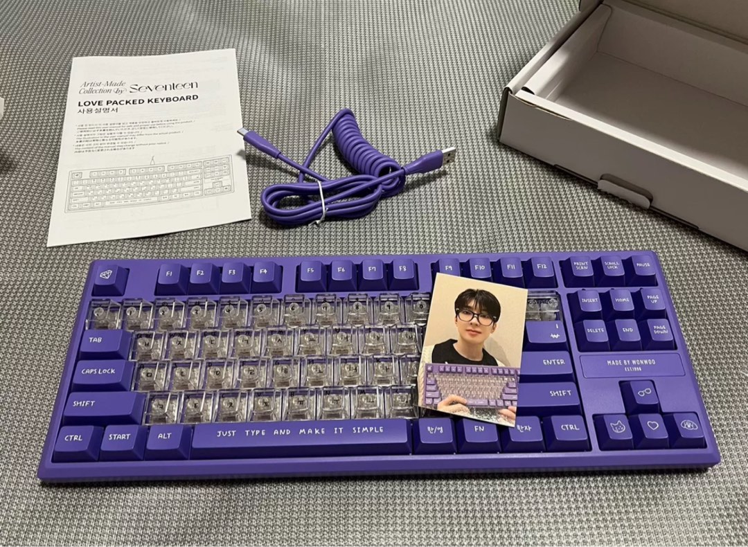 全新未拆 SEVENTEEN Wonwoo 全圓佑 鍵盤 keyboard 2024 自製周邊 artist made官方周邊 小卡 快閃 一 ...