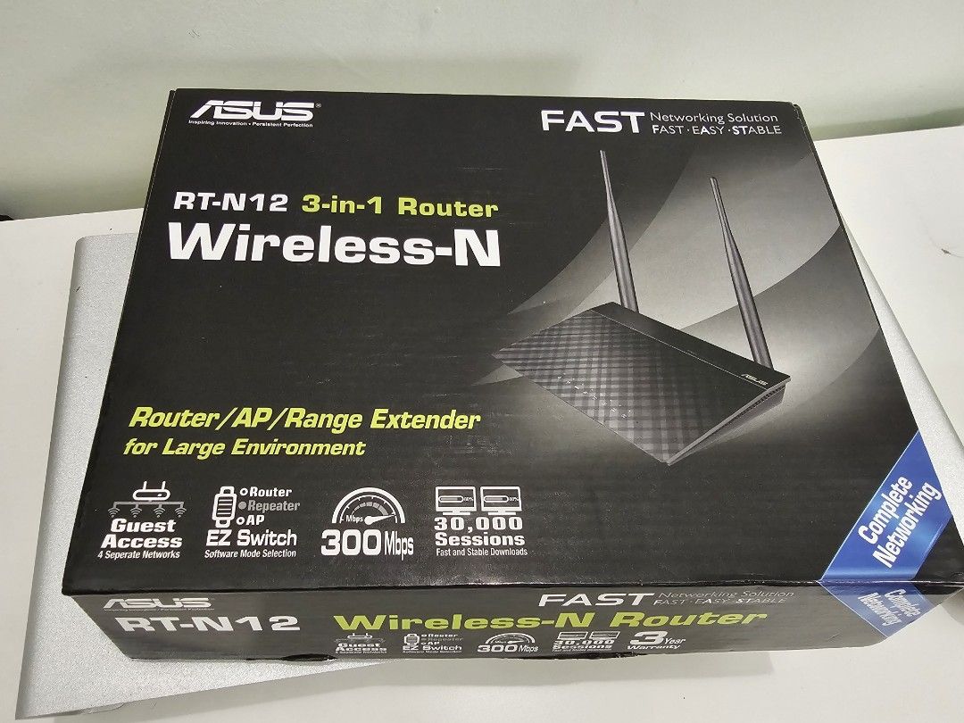 Asus RT-N12 Wireless Router, Computers & Tech, Parts & Accessories ...