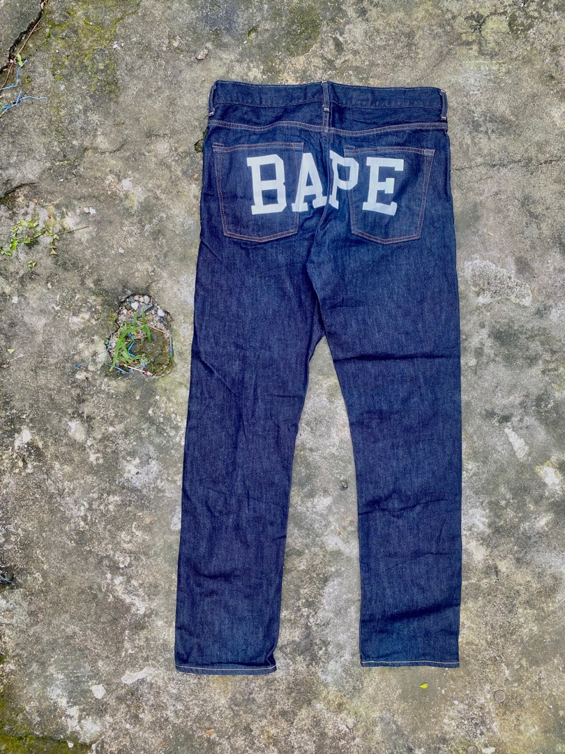 Authentic BAPE PANTS, Men's Fashion, Bottoms, Jeans on Carousell