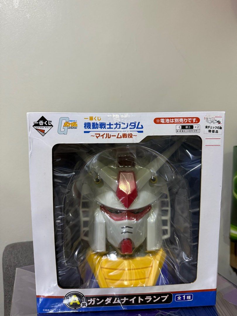 Banpresto Mobile Suit Gundam Statue Night Lamp Ichiban Kuji ABS PET ...