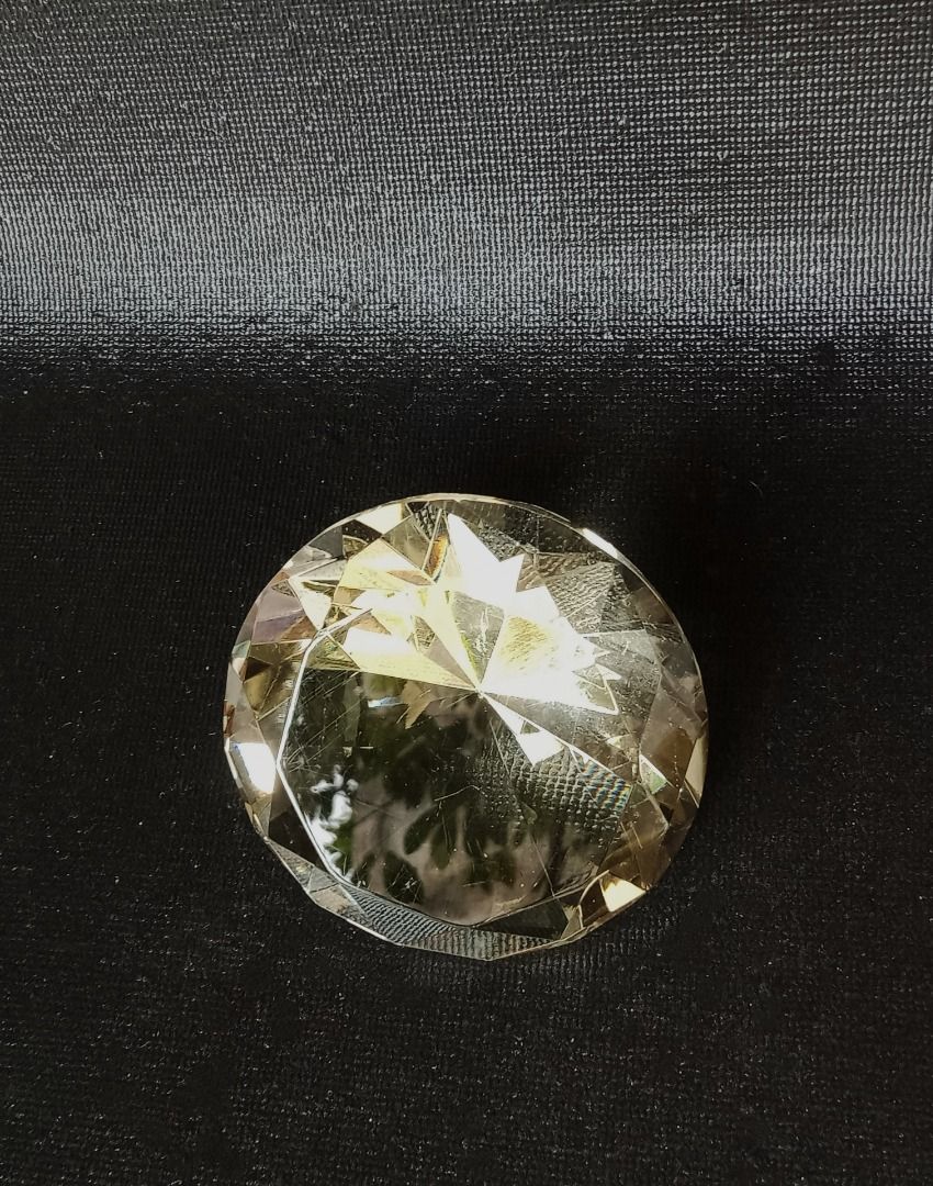 Big Glass Diamond - Shaped Paperweight Decor Desktop Item, Furniture ...