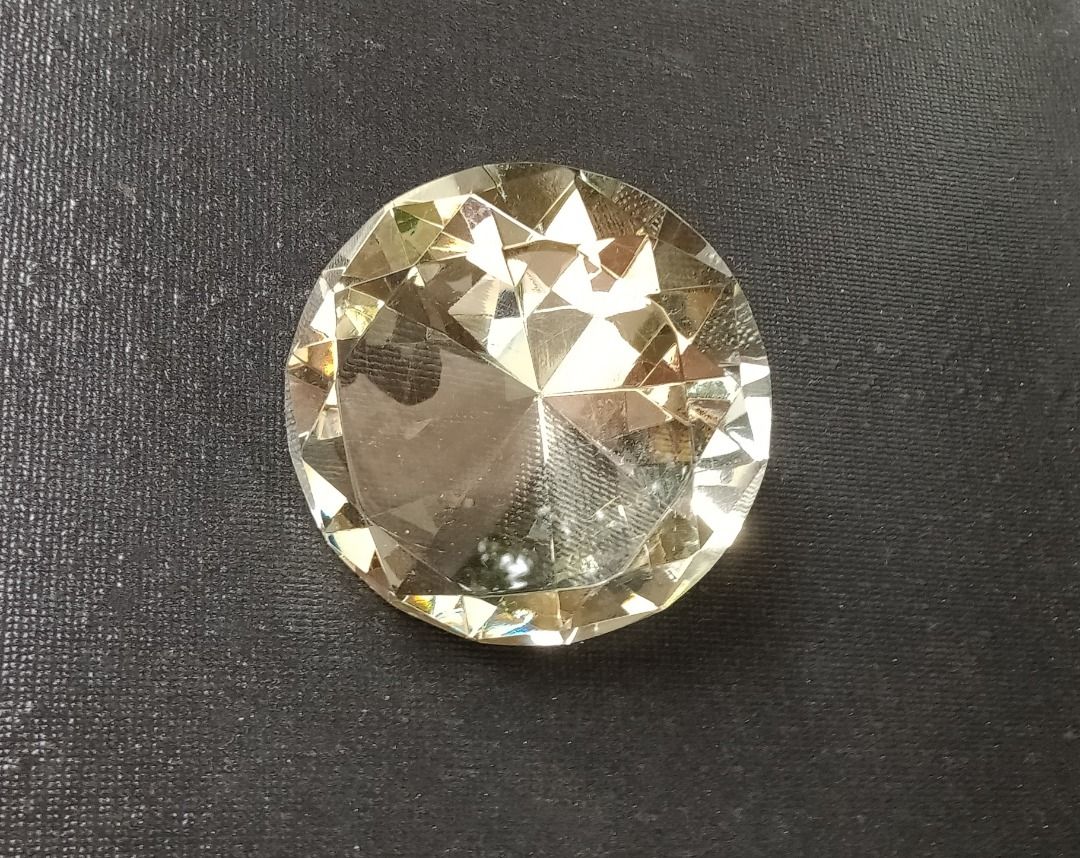 Big Glass Diamond - Shaped Paperweight Decor Desktop Item, Furniture ...