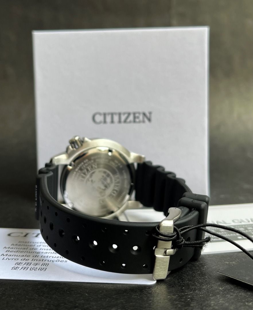 BNEW AUTHENTIC! Citizen Promaster Diver Watch BN0158-85X Eco-Drive Green Dial Stainless Steel ...