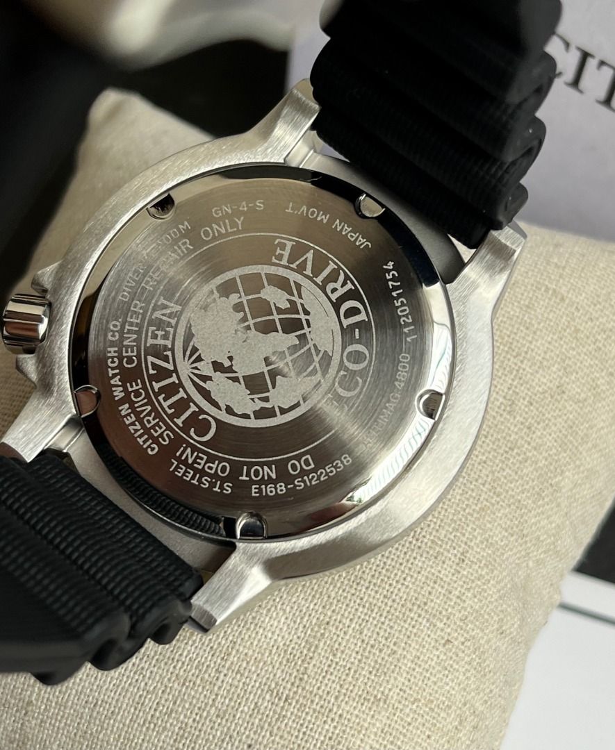 BNEW AUTHENTIC! Citizen Promaster Diver Watch BN0158-85X Eco-Drive Green Dial Stainless Steel ...