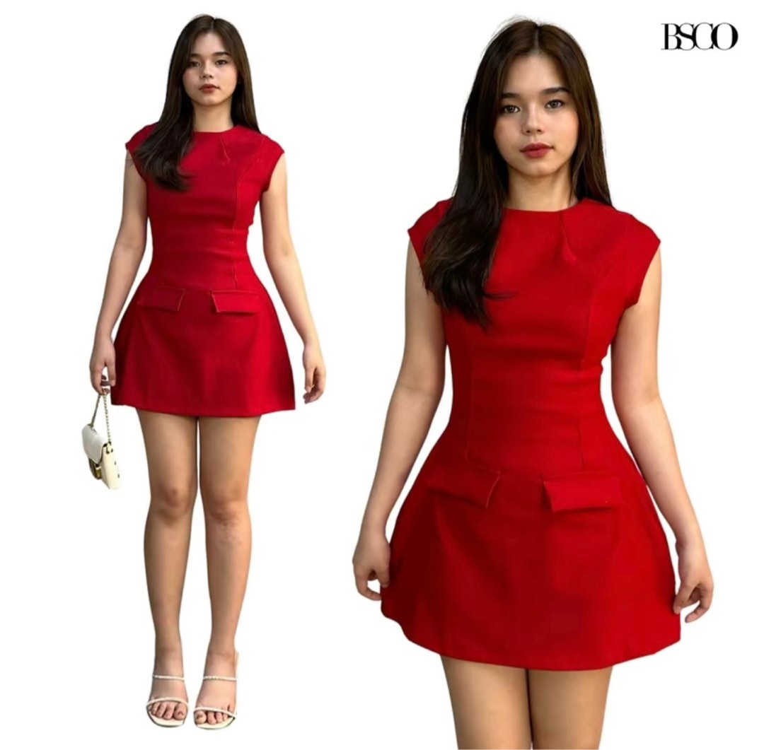 BSCO red formal dress, Women's Fashion, Dresses & Sets, Dresses on ...