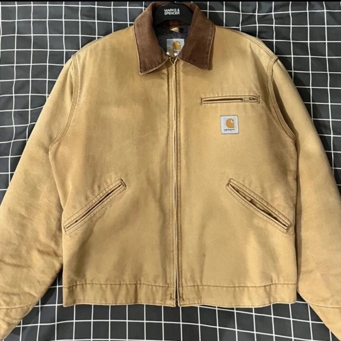 Carhartt detroit jacket j01 black original, Fesyen Pria, Pakaian , Baju ...