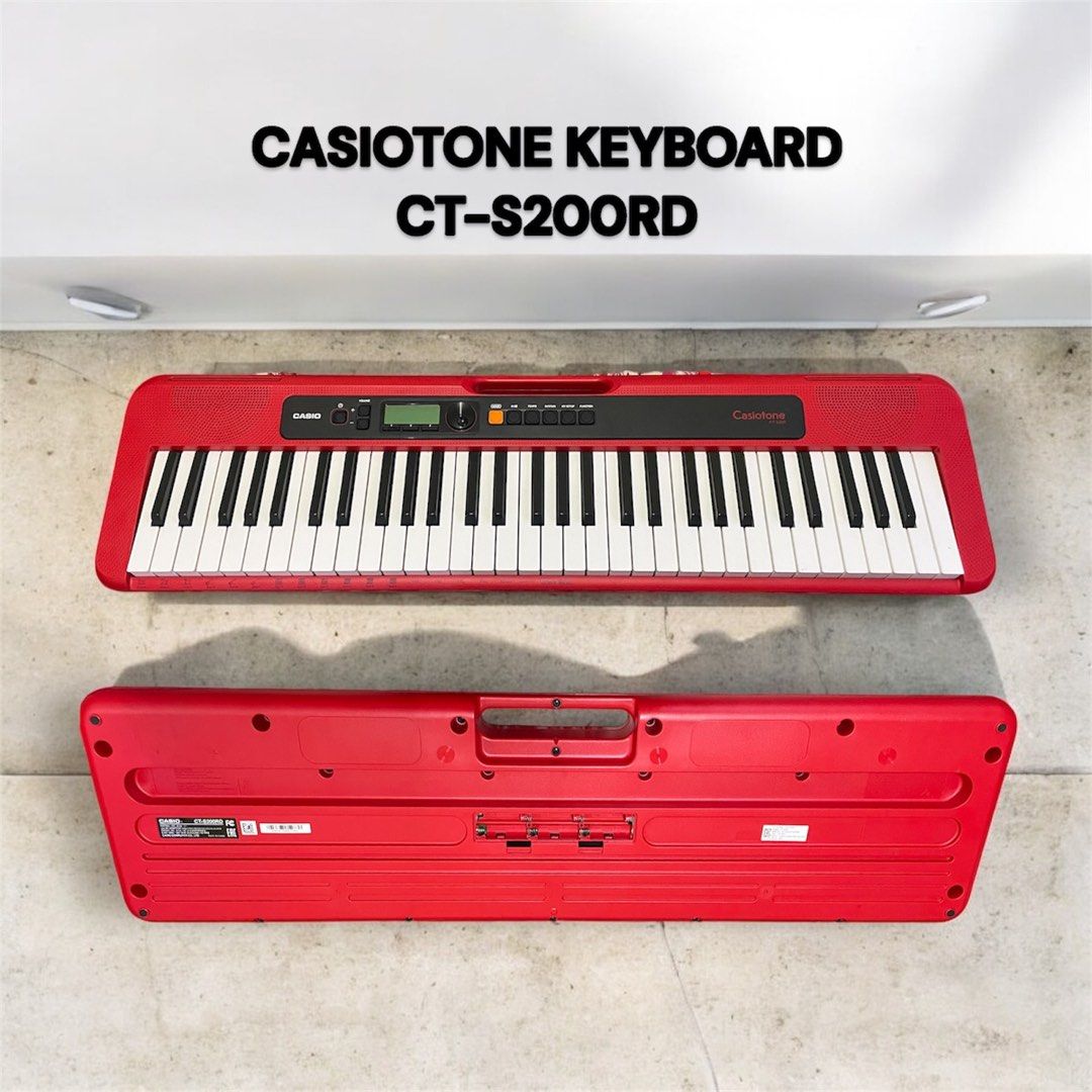 Casiotone Keyboard CT-S200RD, Hobbies & Toys, Music & Media, Musical ...