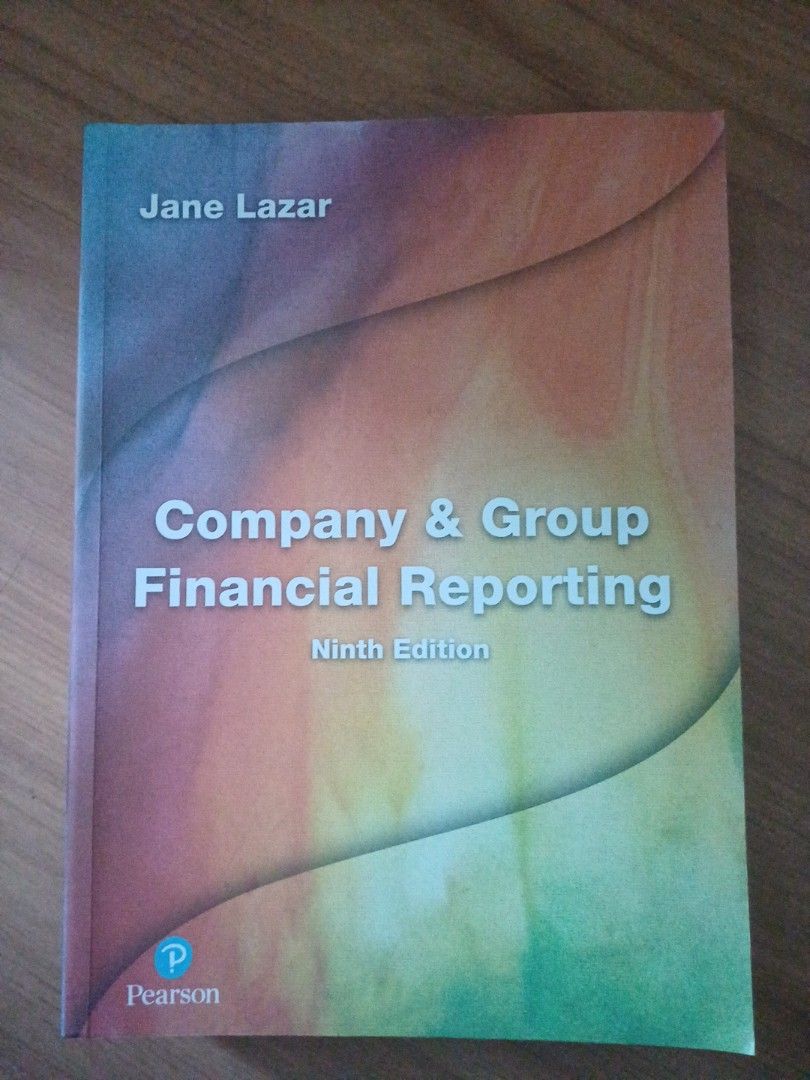 Company And Group Financial Reporting 9th Edition Jane Lazar, Hobbies ...